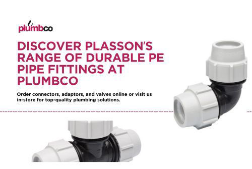 Plasson PE Pipe Fittings at Plumbco: Durable & Reliable Solutions